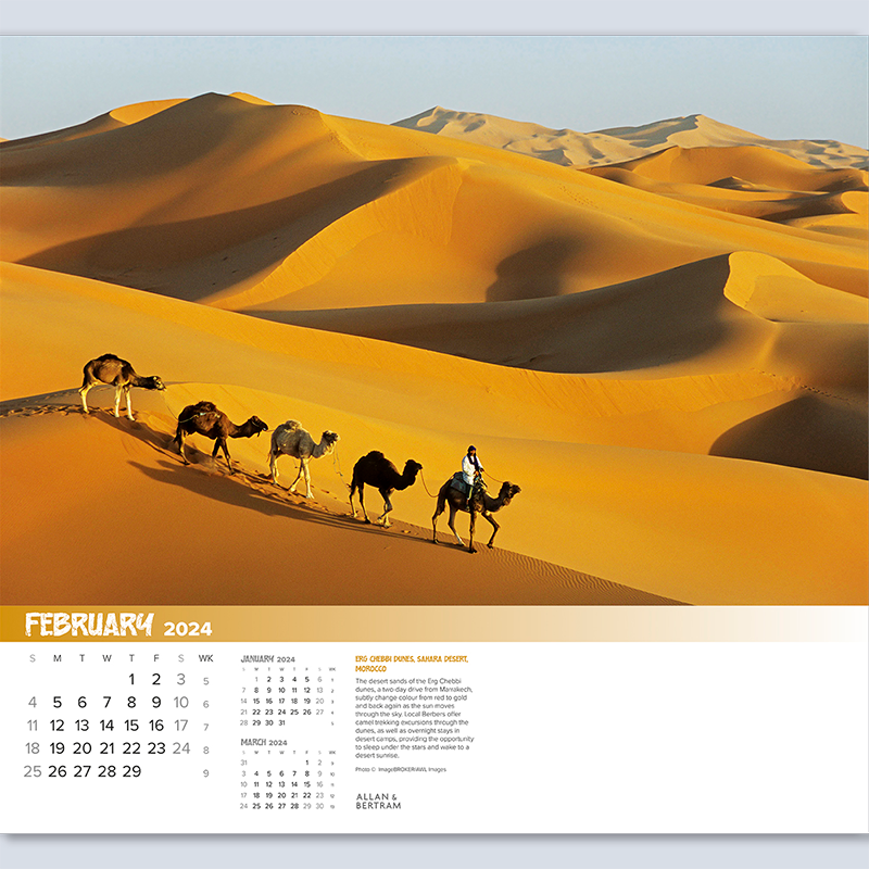 Explorer Business Wall Calendar - Made in Britain