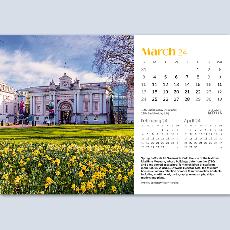 London Midi Desk Business Calendar - Made in Britain