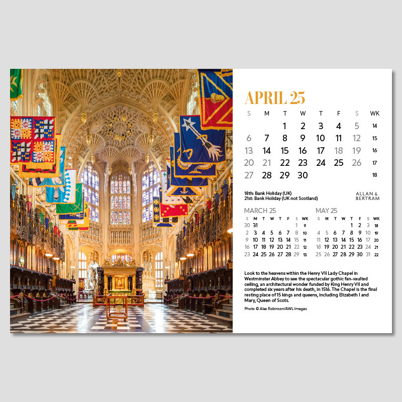 London Midi Desk Business Calendar - Made in Britain