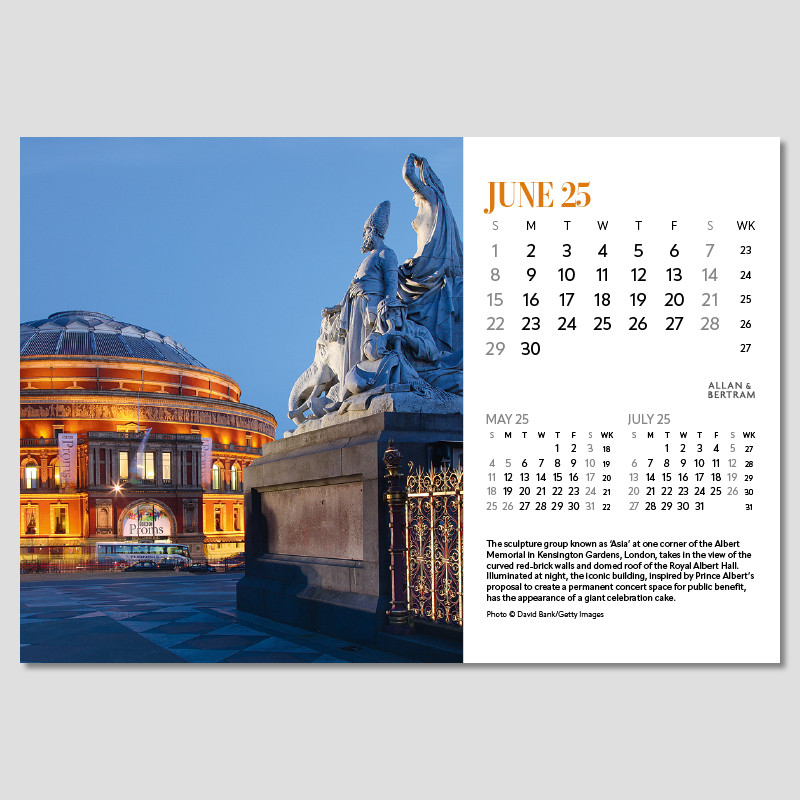 London Midi Desk Business Calendar - Made in Britain