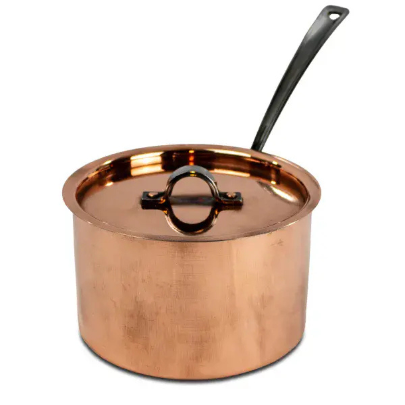 The Heritage 18cm Copper Saucepan with Lid - Made in Britain