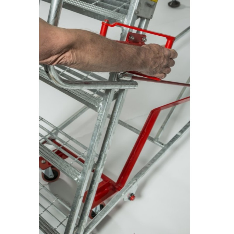 Galvanised Steel Fixed Platform Steps - Made in Britain