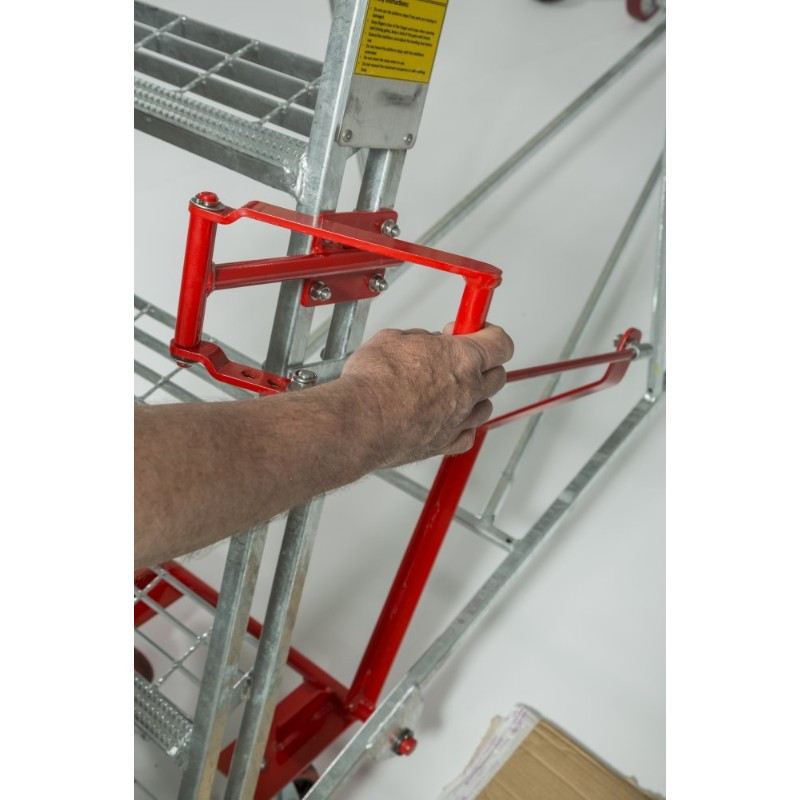 Galvanised Steel Fixed Platform Steps - Made in Britain