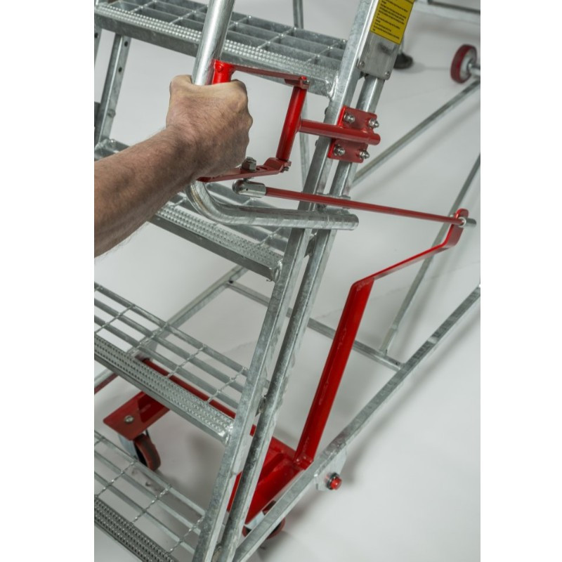 Galvanised Steel Fixed Platform Steps - Made in Britain