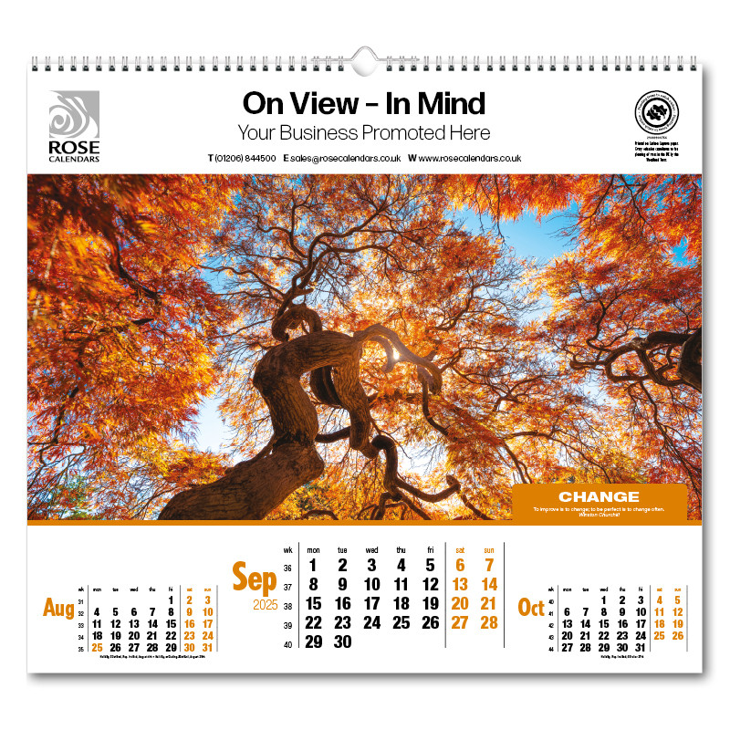 Ethos Calendar - Made in Britain