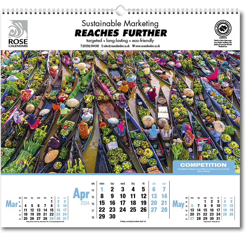 Ethos Calendar - Made in Britain