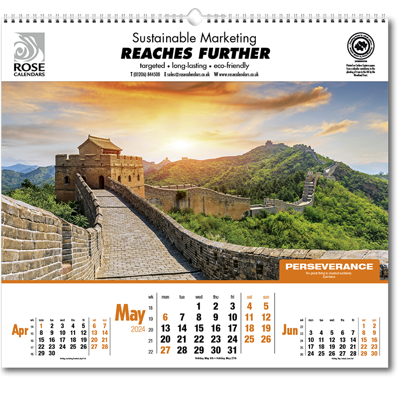 Ethos Calendar - Made in Britain