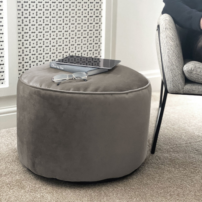 VELVET POUFFE - Made in Britain