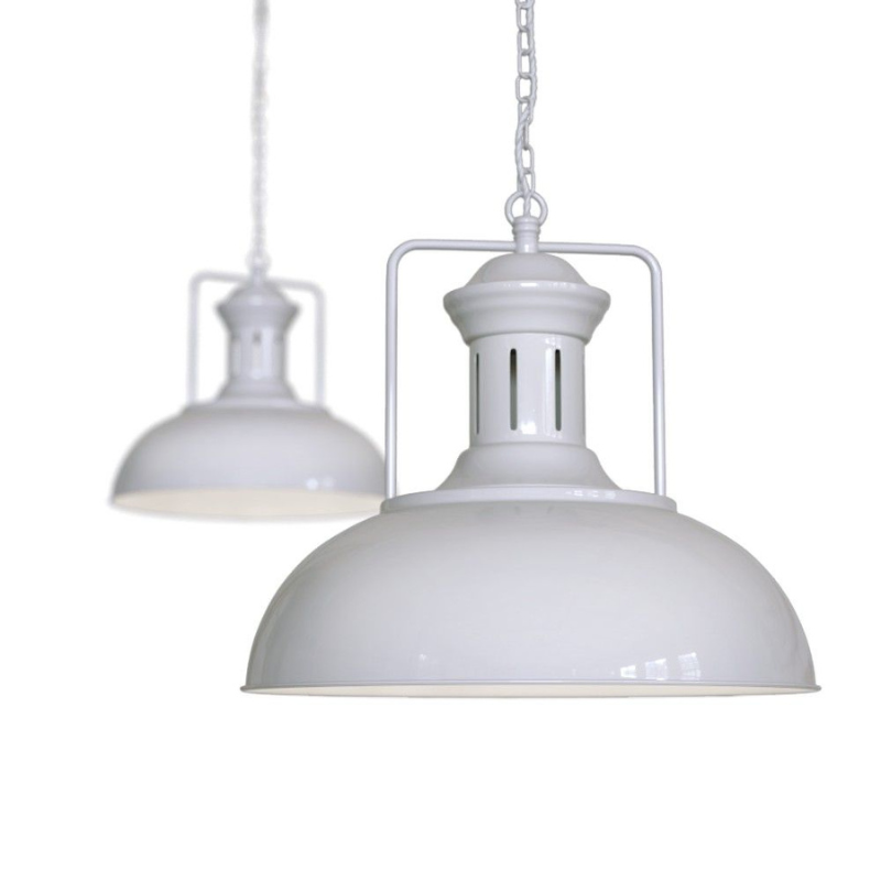Regent Vintage Pendant Light Grey Haze - Soho Lighting - Made in Britain