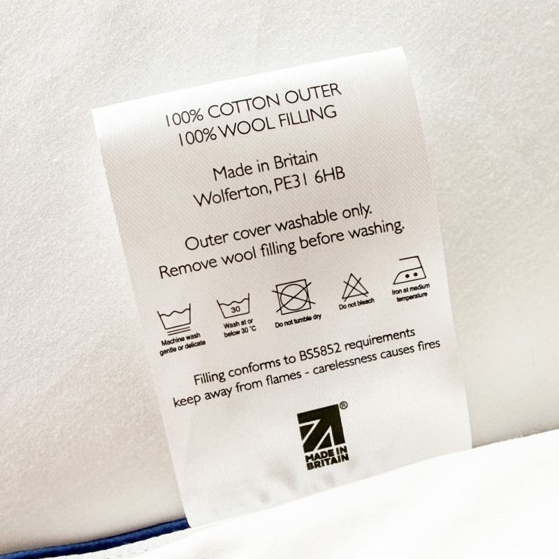 British Wool Pillow - Made in Britain